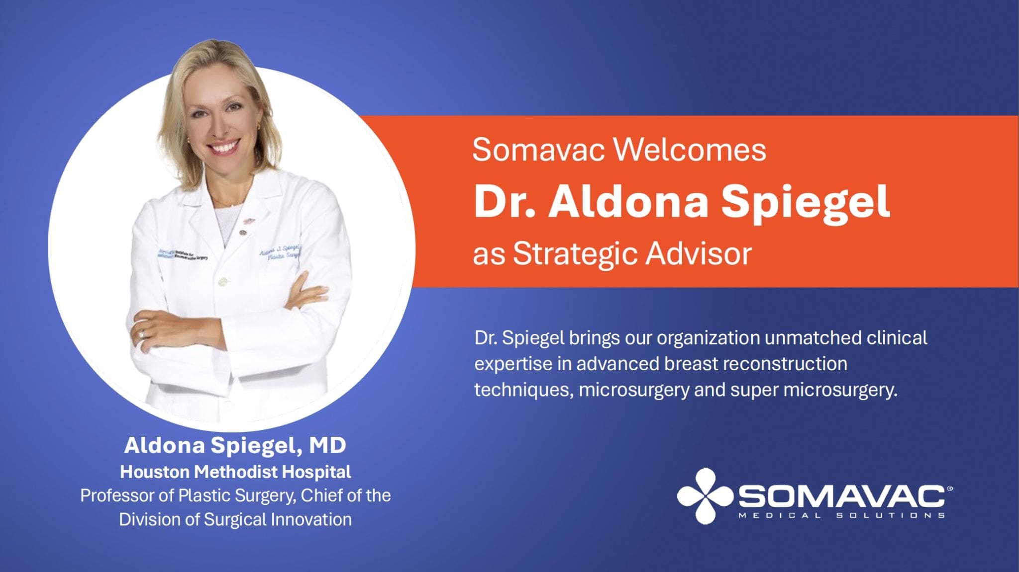 Dr. Aldona Spiegel Joins SOMAVAC as Strategic Advisor